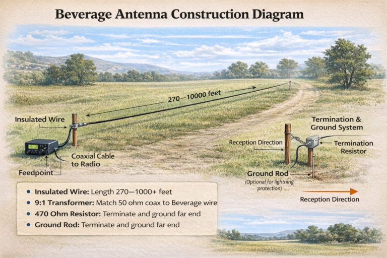Build a Beverage Antenna for low band-dxing